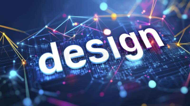 Abstract Digital Design Concept with Glowing Network Connections Stock ...