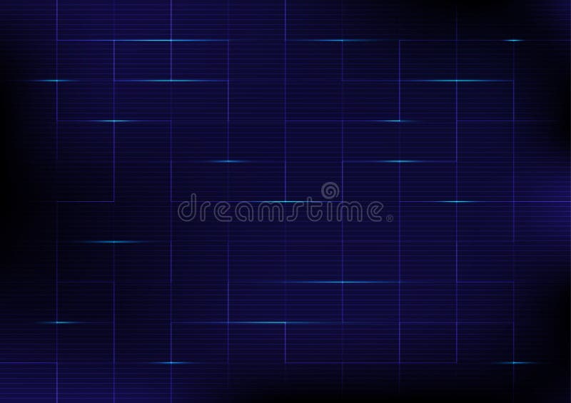 Abstract Digital Design Featuring a Blue Neon Grid Pattern with Thin ...