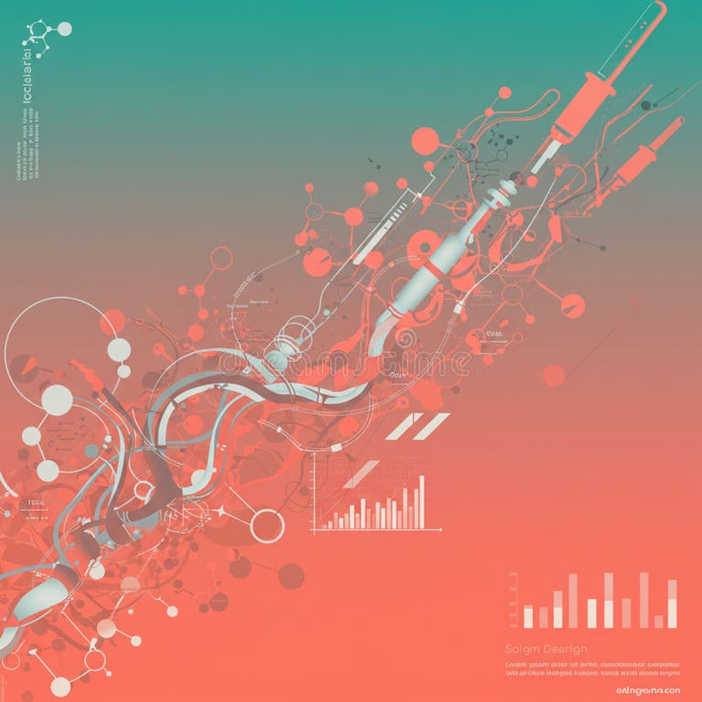 Abstract Digital Design Featuring a Complex Intertwining of Tubes ...