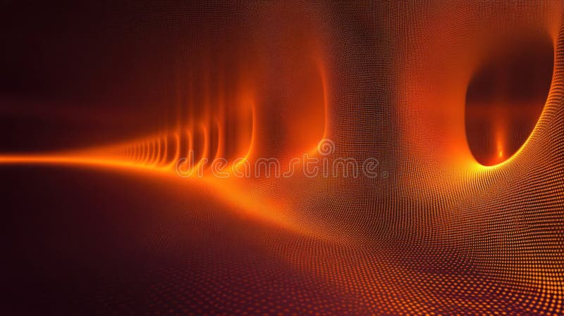 Abstract Digital Design Featuring Flowing Orange and Red Patterns with ...