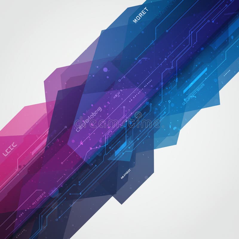 Abstract Digital Design Featuring Overlapping Translucent Polygons in ...