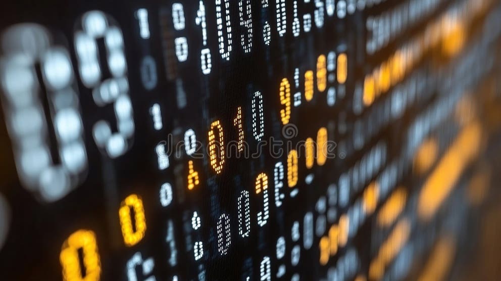 Abstract Digital Display of Binary Code Stock Image - Image of binary, digital: 398623079