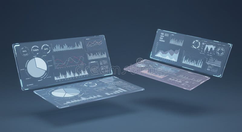 Futuristic Data Visualization Interface Stock Photo - Image of background, design: 390830200