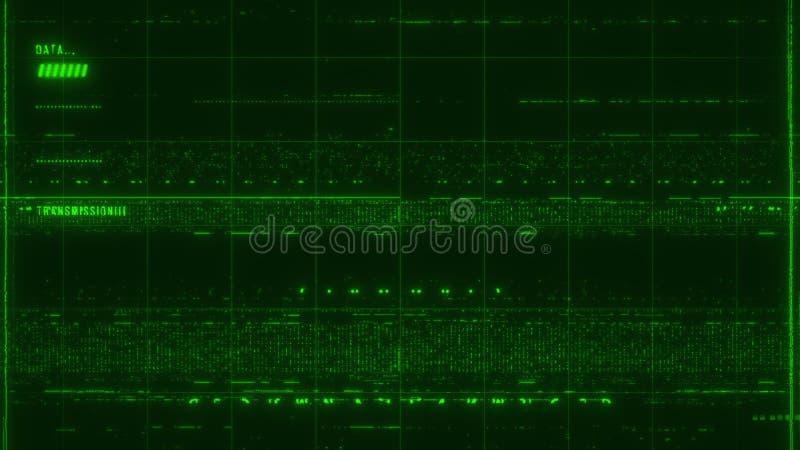 Glowing Abstract Green Digital Display Grid Background Loop Stock Video ...