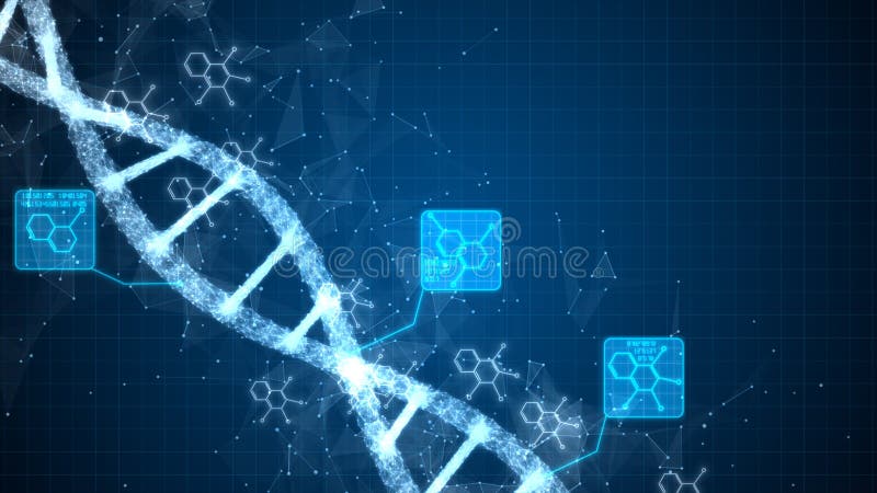 Abstract of Digital DNA Construction. Science Animation Stock ...