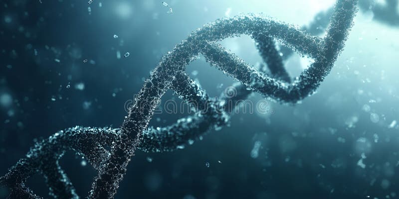 Abstract Digital DNA Strand Stock Illustration - Illustration of ...