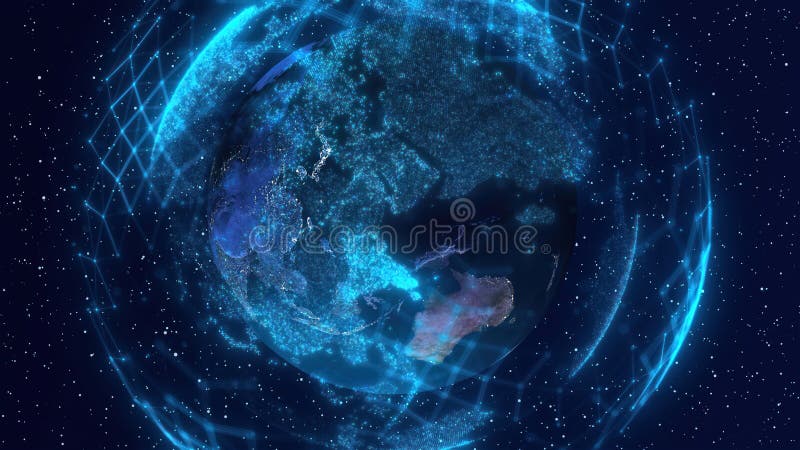 Abstract digital Earth stock image. Image of spinning - 302734279