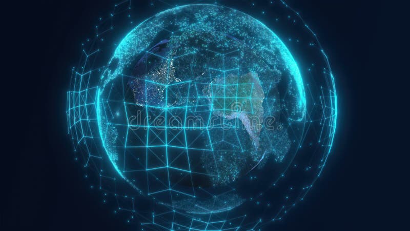 Abstract digital Earth stock illustration. Illustration of tech - 302481999