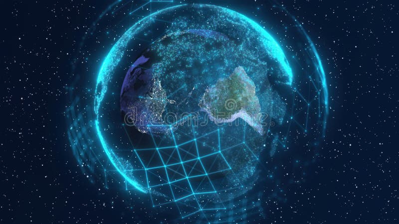 Abstract digital Earth stock illustration. Illustration of ...