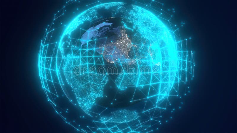 Abstract digital Earth stock illustration. Illustration of ...