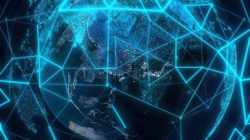 Abstract digital Earth stock illustration. Illustration of future ...