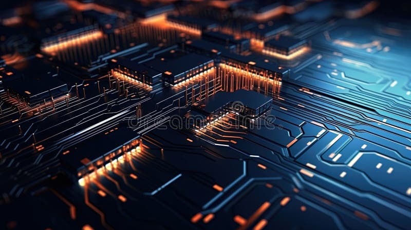 Abstract Digital Elements Form a Background that Implies a Virtual ...