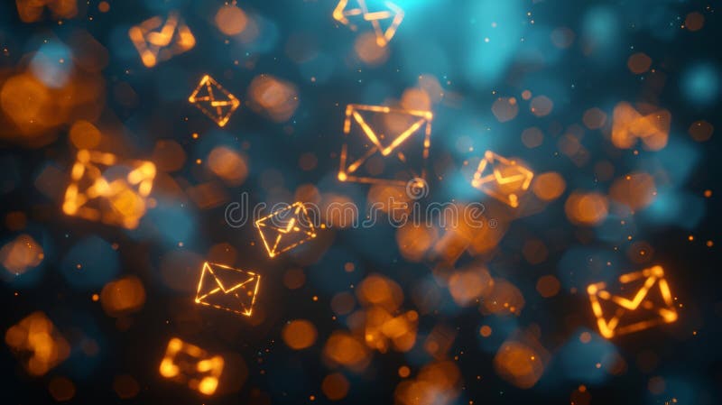 Abstract Digital Email Icons Background, Generative AI Stock Photo ...