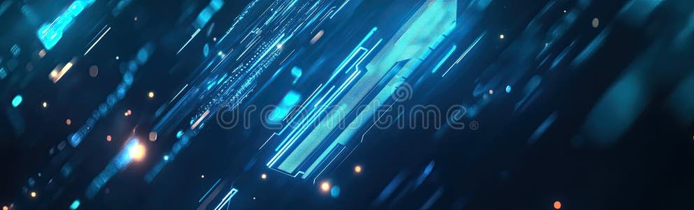 Abstract Blue Digital Stream Stock Illustration - Illustration of ...