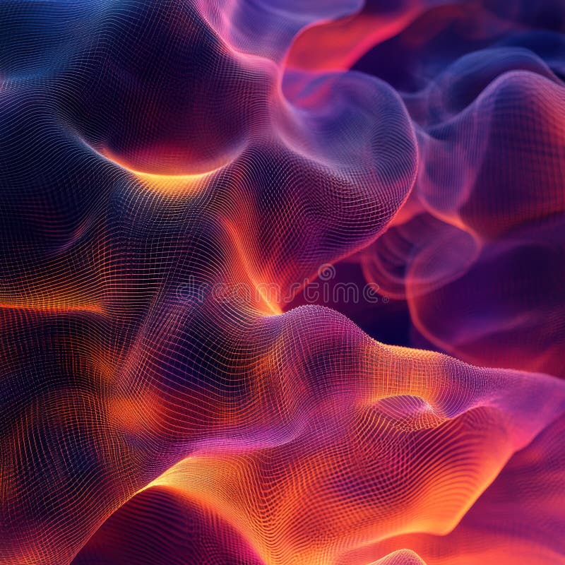 Abstract Digital Energy Patterns in High Fidelity Stock Illustration ...