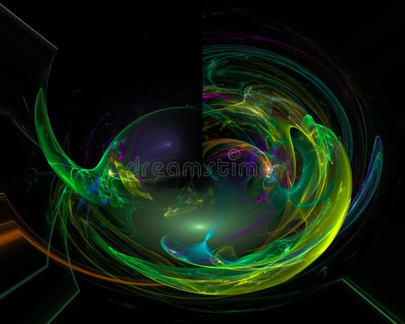 Abstract Digital Energy Surreal Fractal, Effect Chaos Texture Design ...