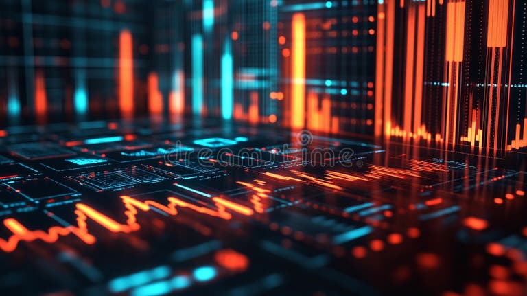 Data Visualization Digital Workspace Infographic Design Tech Environment Abstract Viewpoint ...