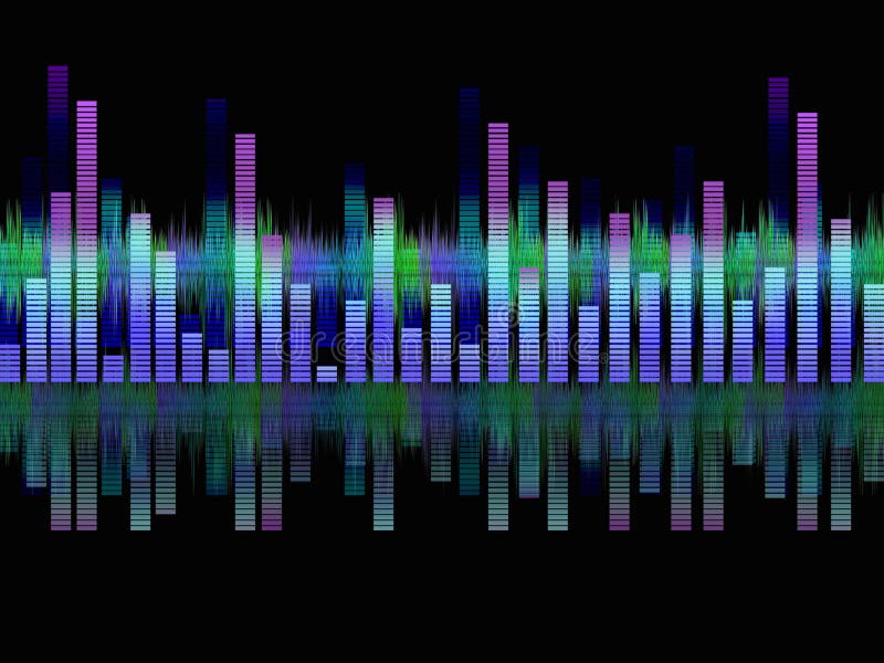 Abstract Digital EQ Equalizer, Audio Levels LinesAbstract Digital EQ ...