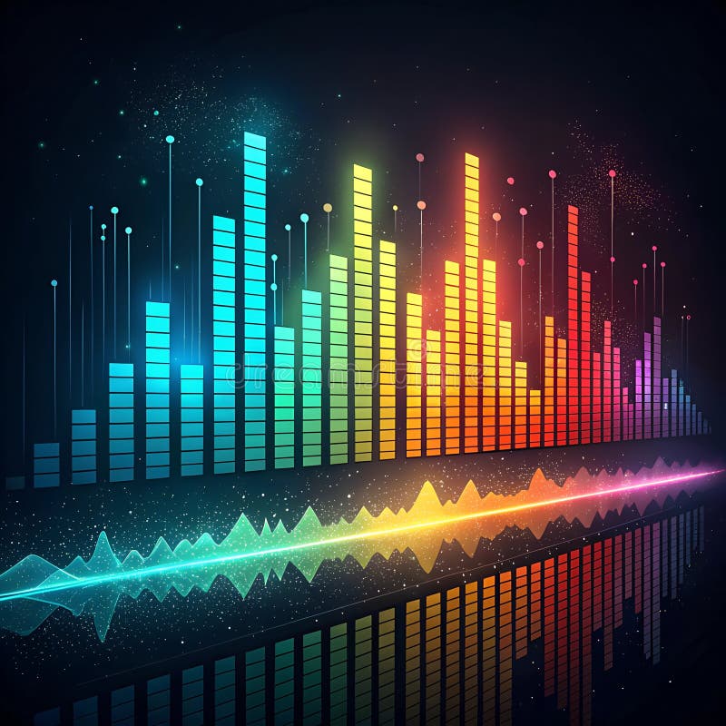 Abstract Digital EQ Equalizer. Sound Wave Design Element Stock Image ...