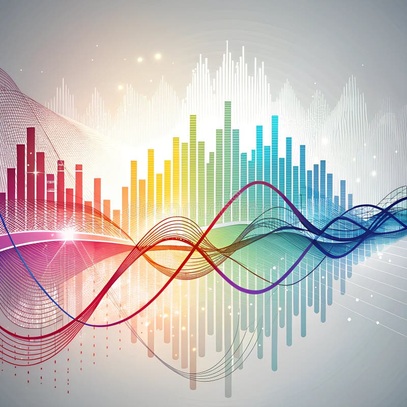 Abstract Digital EQ Equalizer. Sound Wave Design Element Stock Photo ...