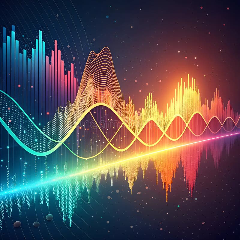 Abstract Digital EQ Equalizer. Sound Wave Design Element Stock Image ...