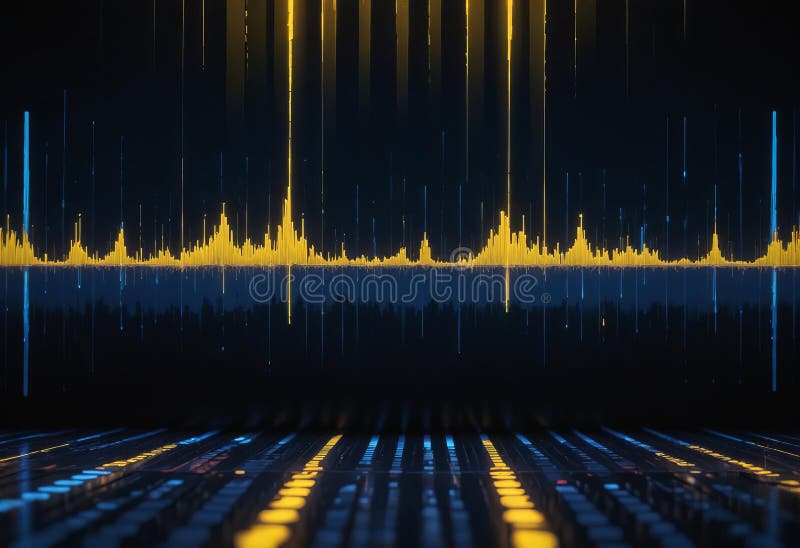 Abstract Digital Equalizer, Sound Wave Pattern Element Stock ...