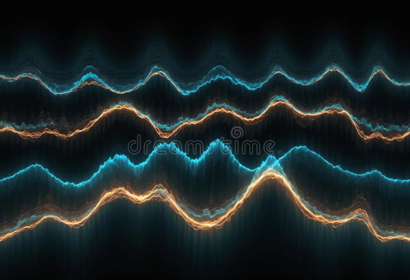 Abstract Digital Equalizer, Sound Wave Pattern Element Stock ...