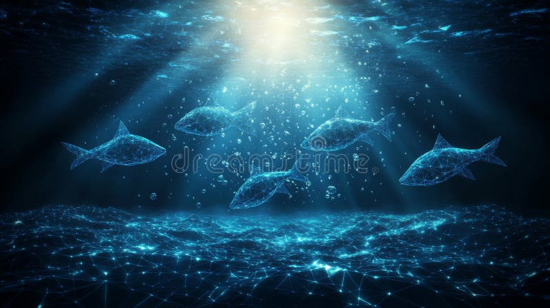 Digital fish logo stock vector. Illustration of oval - 231306727