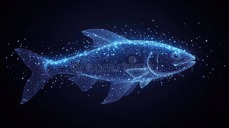 Digital fish logo stock vector. Illustration of oval - 231306727