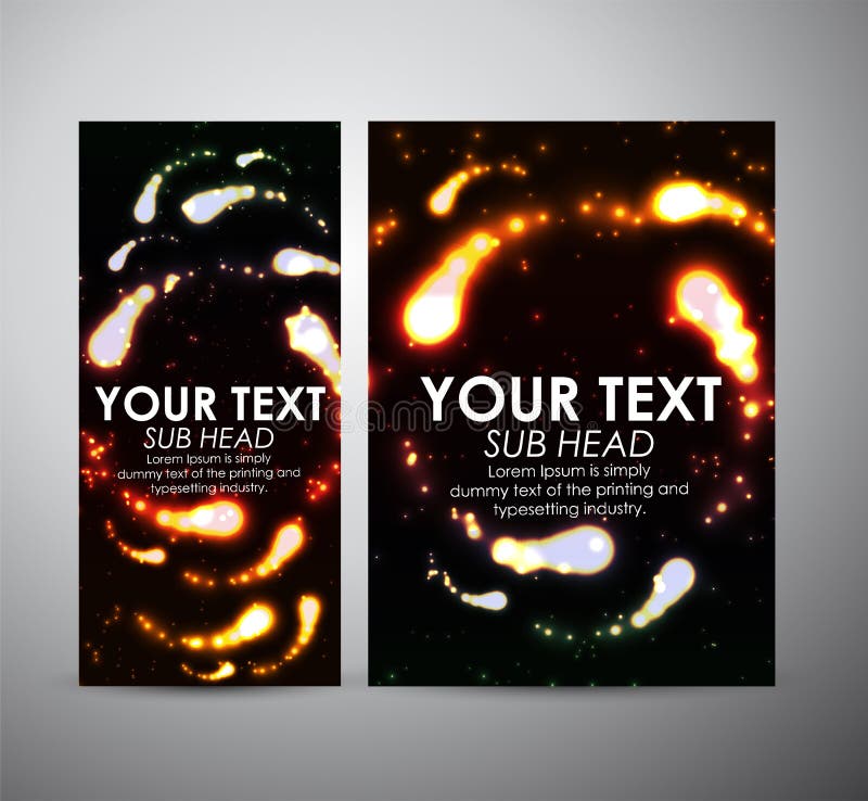 Abstract Digital Flare Frame. Brochure Business Design Template or Roll ...