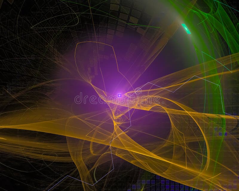 Abstract Digital Fractal, Card Template Explosion Blur E Stock ...