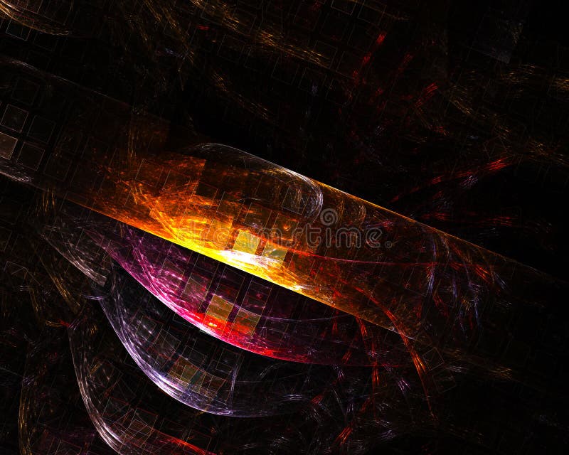 Abstract Digital Fractal Effect Card Elegance, Dynamic Stock ...