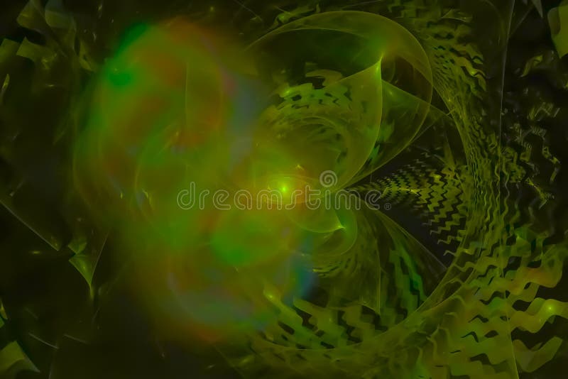 Abstract Digital Fractal Fantasy Explosion Chaos Rendering Glowing ...