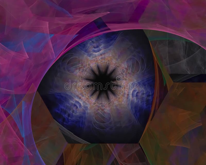 Abstract Fractal, Unique Graphic Flame Shine Magic Stock Image - Image ...