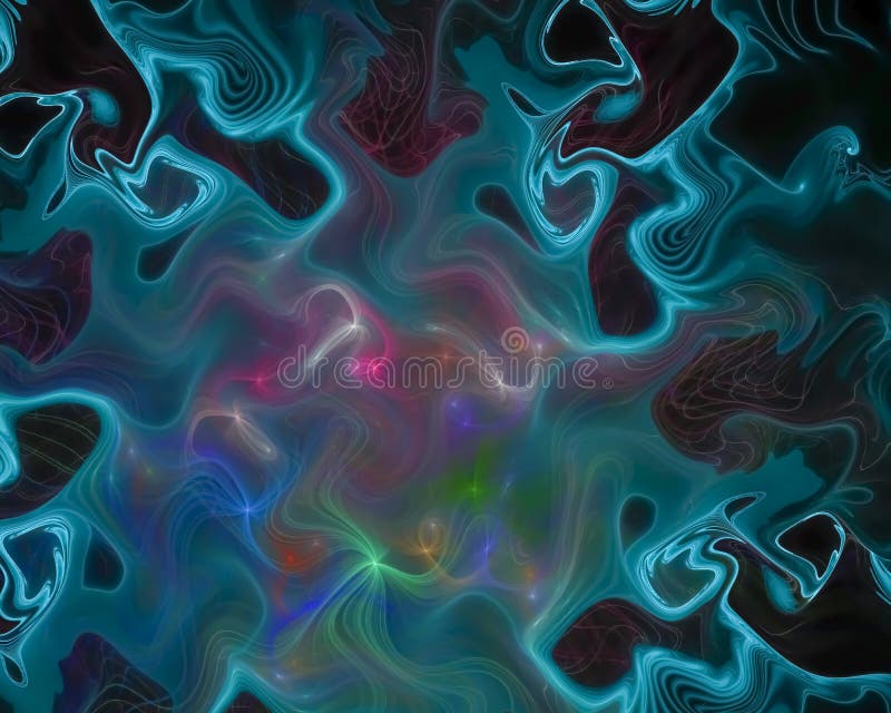 Abstract Digital Fractal Modern, Surreal Backdrop Science Stock ...