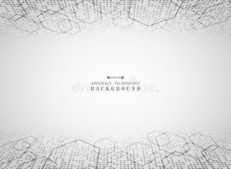 Abstract of Digital Futuristic Geometric Pattern Background. Stock ...