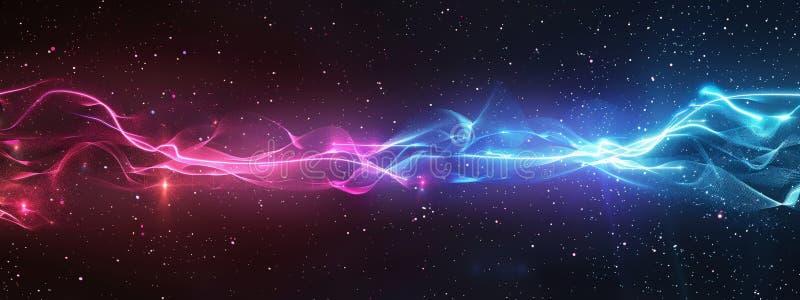 Abstract Digital Futuristic Technology Neon Glowing Background with ...