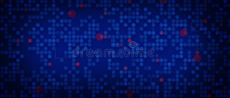 Abstract Digital Futuristic Technology Pixel Panoramic Banner ...