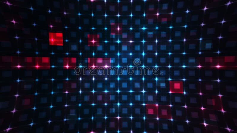 Abstract Digital Futuristic 10 To 0 Countdown in Blue and Red Grid ...