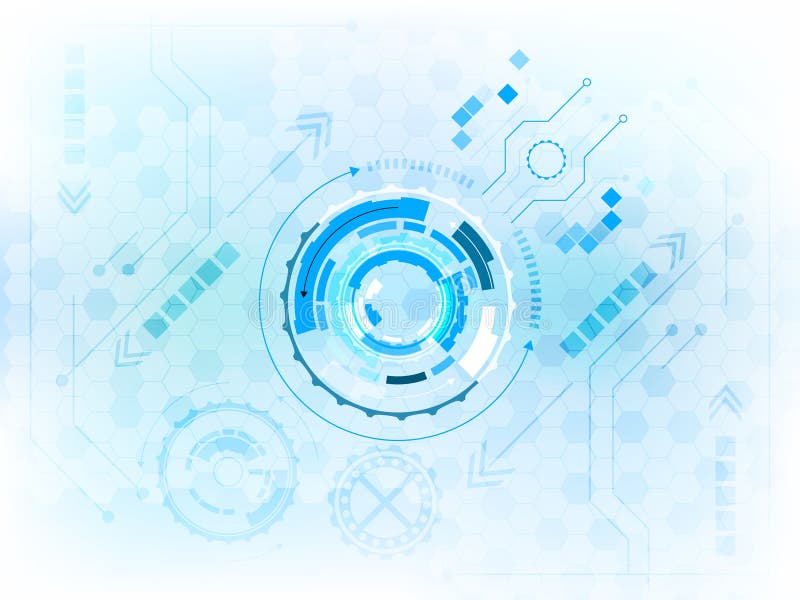 Digital Gear Icon in Transparent Style. Cog Vector Illustration on ...