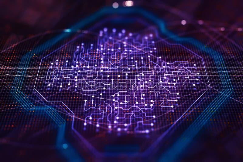 Abstract Circuit Board Backdrop Stock Illustration - Illustration of ...