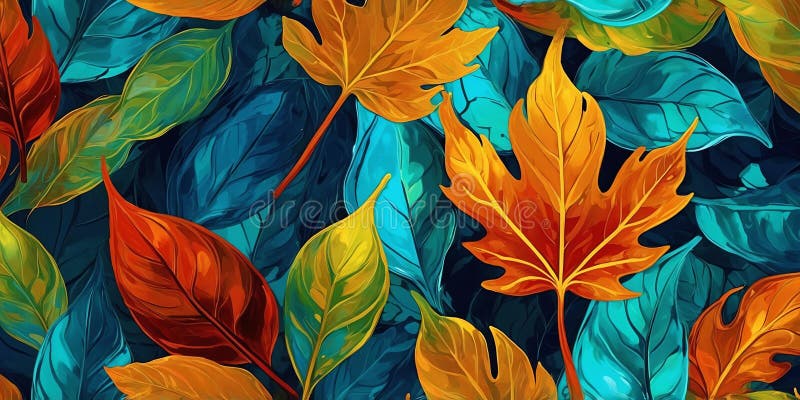 Abstract Digital Glass Painting Leaf Theme for Backgro Ai Generated ...