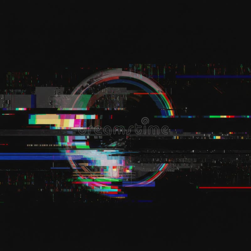 Abstract Digital Glitch Art Background with Vibrant Colors Stock ...
