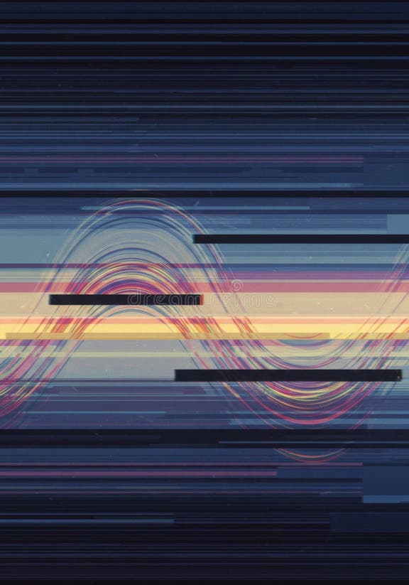 Abstract Digital Glitch Art Background with Wave Pattern Stock ...
