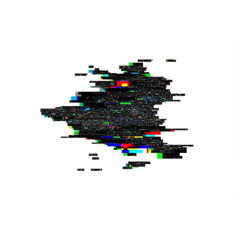 Abstract Digital Glitch Art Featuring a Distorted, Pixelated Pattern ...