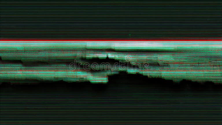 Abstract Digital Glitch Art with Horizontal Lines and Vibrant Colors ...