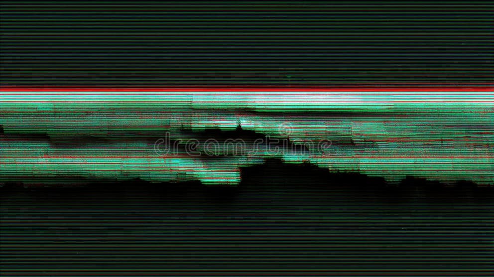 Abstract Digital Glitch Art with Horizontal Lines and Vibrant Colors ...