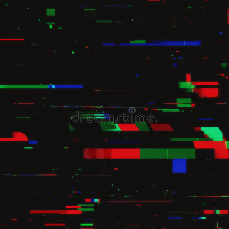 Abstract Digital Glitch Art with Red Green Blue Pixels Stock ...