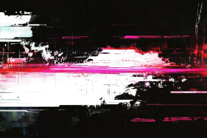 Abstract Digital Glitch Art Shows Distortion and Signal Interference ...