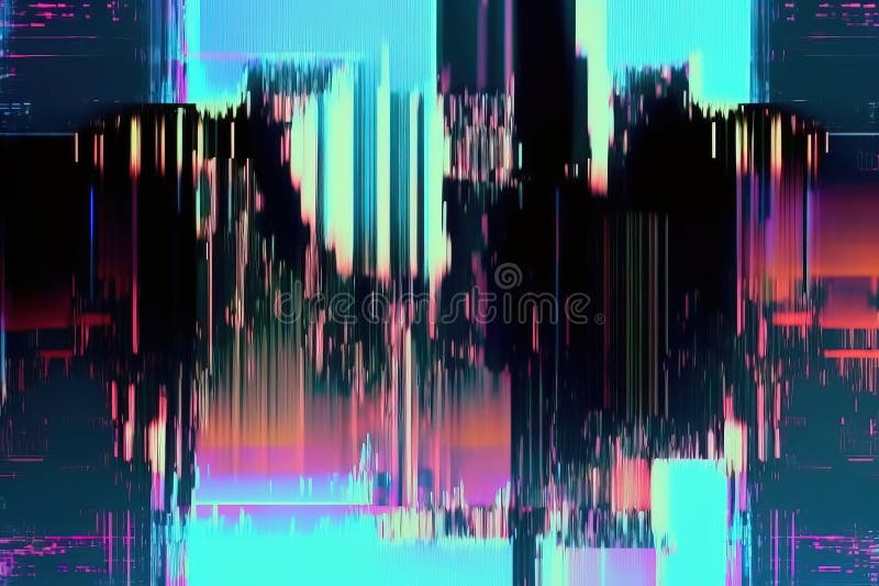 Abstract Digital Glitch Background. Ai Generative Illusration Stock ...